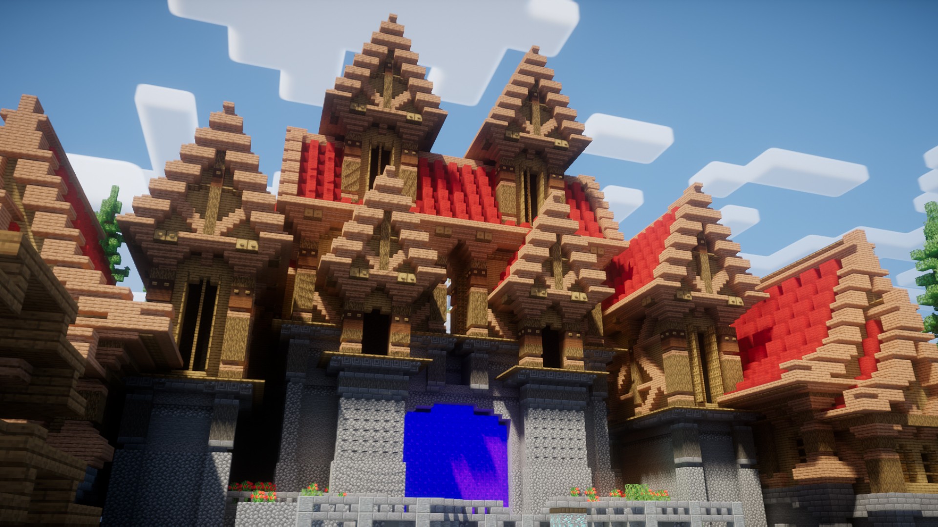 Spawn - Crimson Village on Polymart - Minecraft Builds